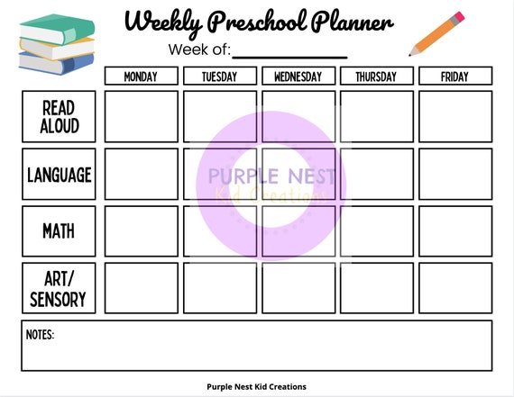 Homeschool Preschool Daily Schedule