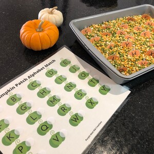 Pumpkin Patch Alphabet Match Worksheet, Fall Alphabet Matching Game ...