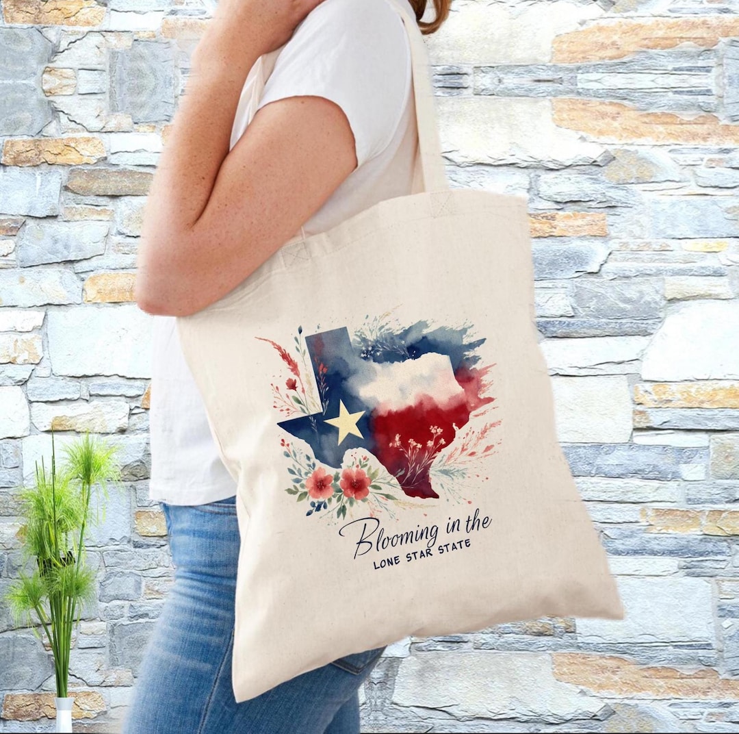 Texas Canvas Tote Bag, Texas State Gift, Eco-friendly Reusable Market ...