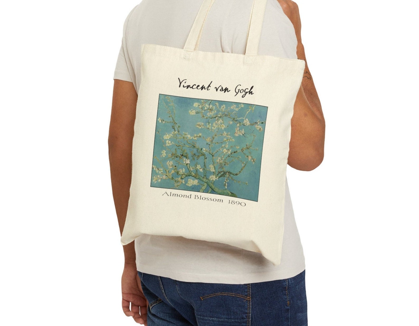 Van Gogh Almond Blossom Tote Bag, Tote Bag Aesthetic, Artsy Tote Bag ...