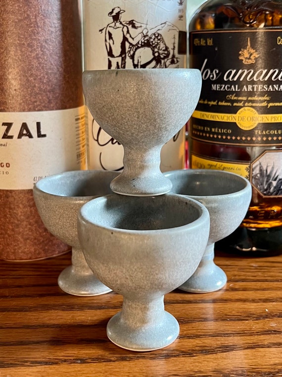 Set of 4 Handmade Mezcal Copitas Drink & Barware Shot Glasses Kitchen ...