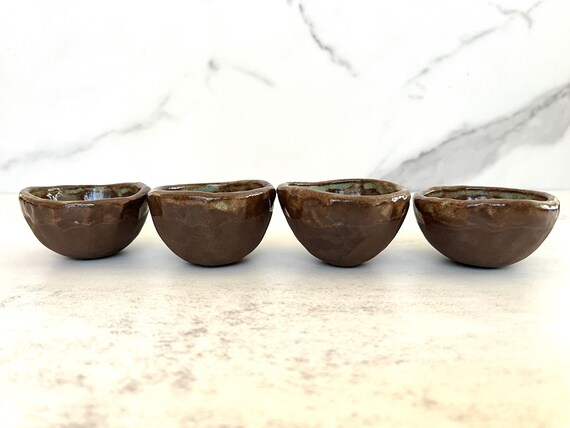 Set of 4 Handmade Mezcal Copitas Drink & Barware Shot Glasses Kitchen ...