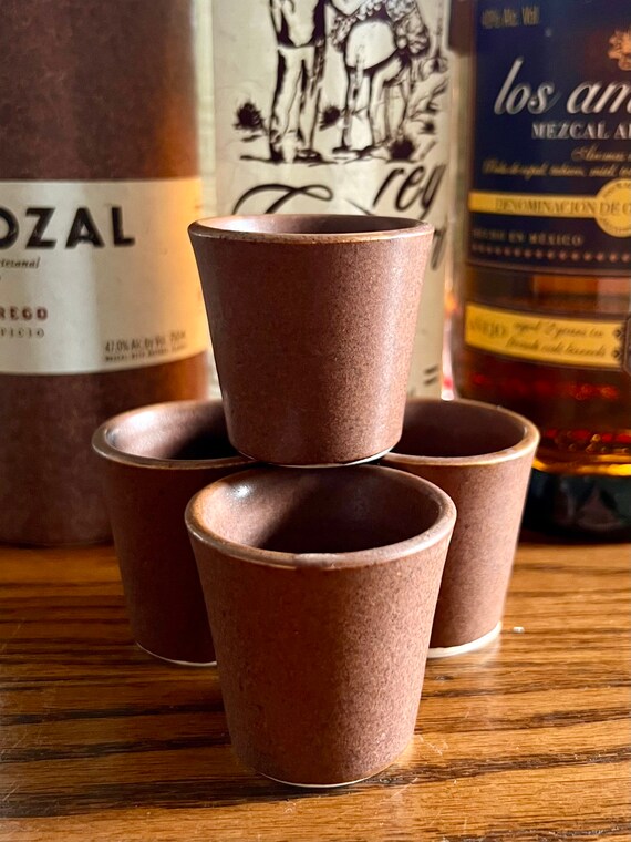 Set of 4 Handmade Mezcal Copitas Drink & Barware Shot Glasses Kitchen ...