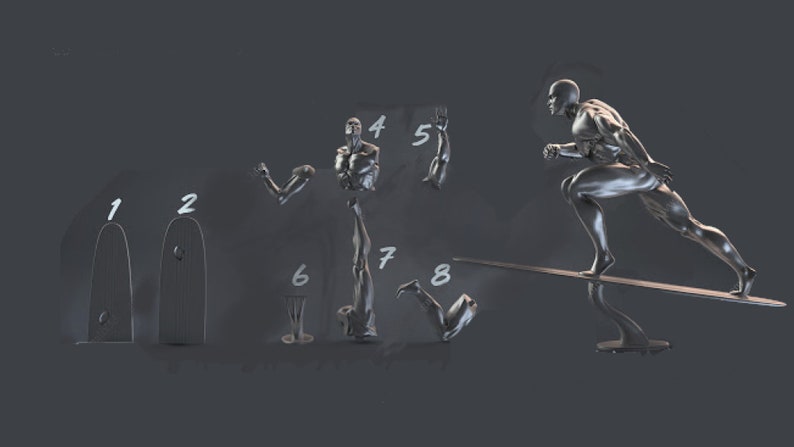 Silver Surfer / Resin Model Kit / Statue / Marvel Comics / Cosmic ...