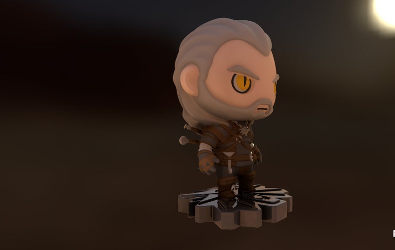 The Witcher Chibi Geralt of Rivia / Statue / Resin model kit - Etsy México