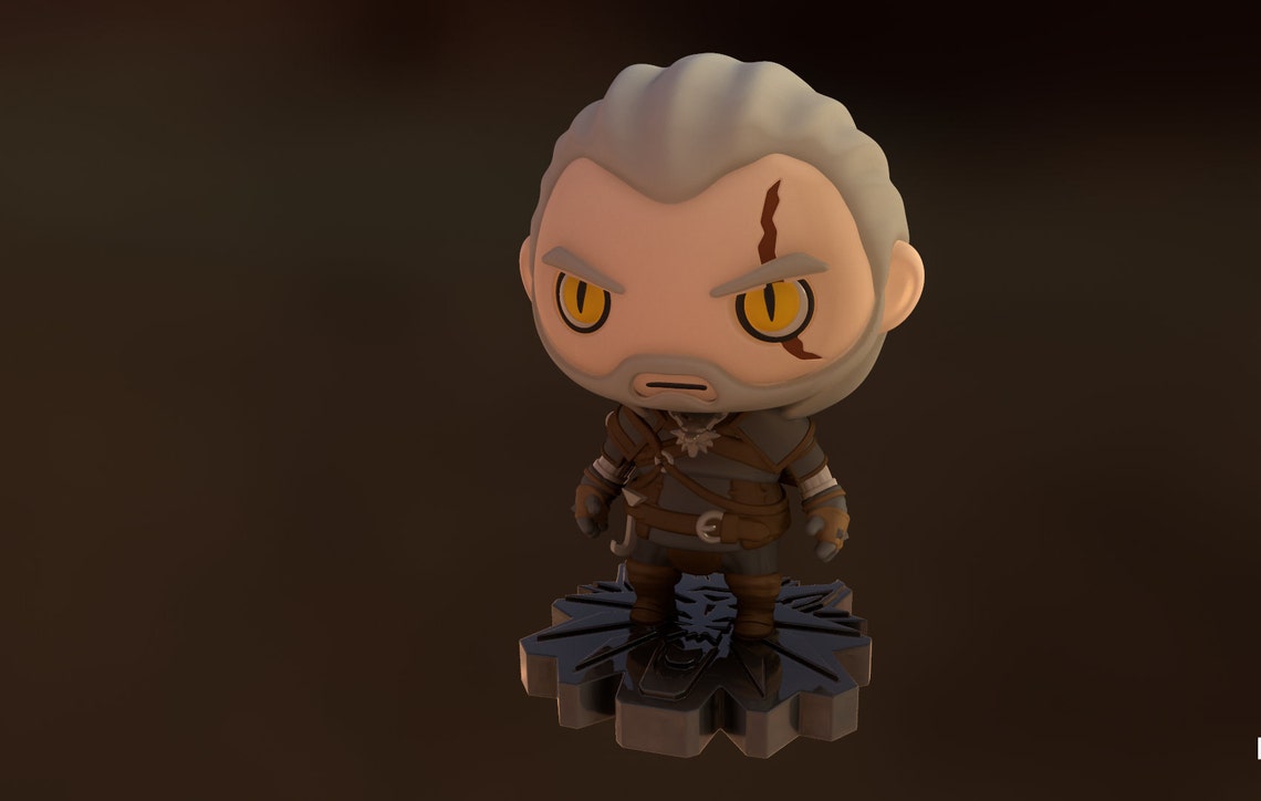 The Witcher Chibi Geralt of Rivia / Statue / Resin Model Kit | Etsy