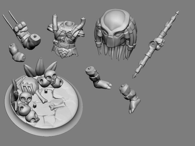 Predator Chibi / Statue / Resin Model Kit / Dark Horse / | Etsy