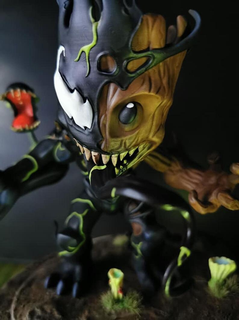 Venom Groot Chibi Statue / Resin Model Kit / Statue / Marvel / - Etsy UK