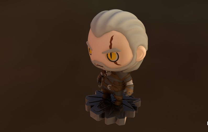 The Witcher Chibi Geralt of Rivia / Statue / Resin model kit - Etsy México