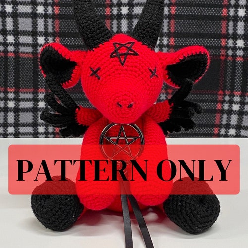Baphomet Satanic Goat Crochet Plush Pattern - Etsy