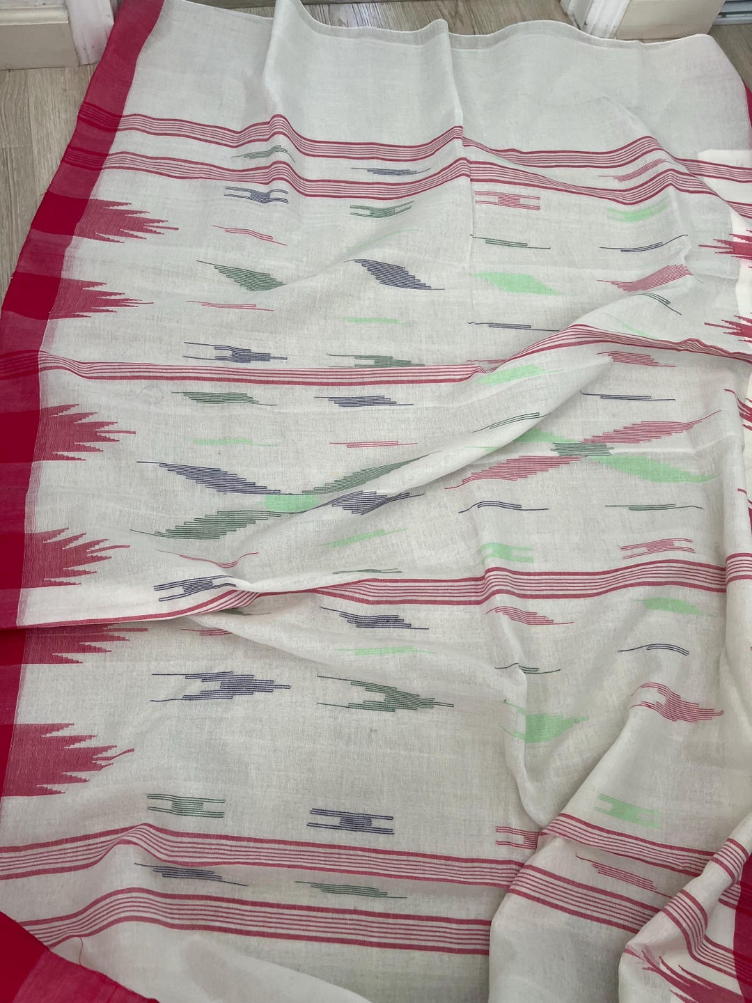 Handloom White Monipuri Saree on Pure Soft Cotton Handloom Saree ...