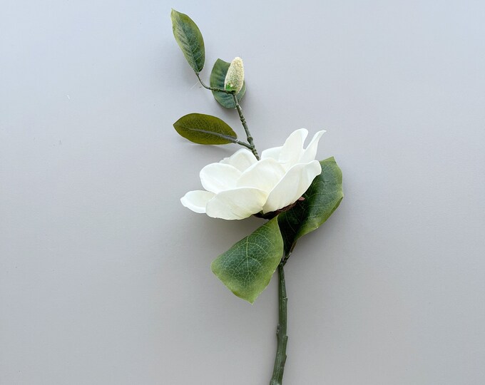 21 Hot Pink Velvet Magnolia, Christmas Magnolia, Faux Magnolia Stem ...