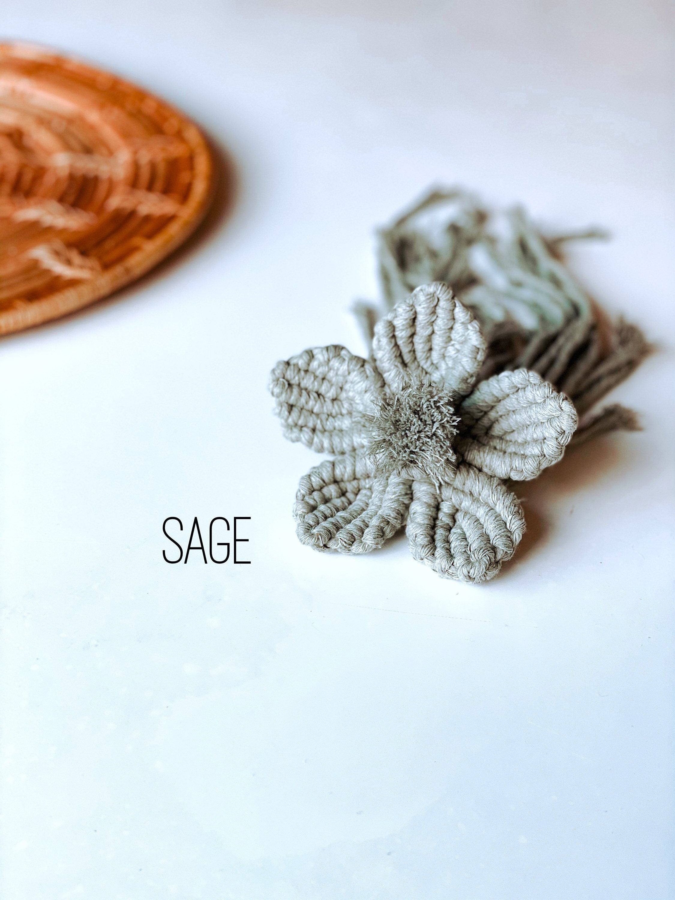 Macrame Flower Macrame Decor Macrame Florals | Etsy