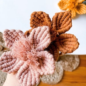 Macrame Flower Macrame Decor Macrame Florals | Etsy