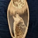 Hand Burned Wolf Howling at the Moon Wood Burning on Basswood Oval With ...