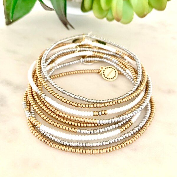 Gold Bead Bracelet Stack - Etsy