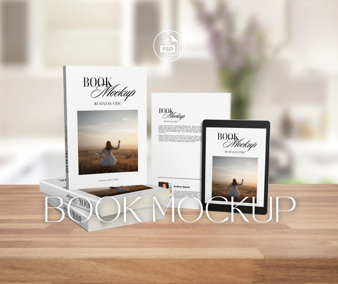Book Mockup Template | Paperback Mockup 6x9 | PSD Ebook Mockup for Book ...
