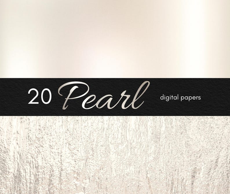Pearl Digital Paper Pack, Ivory Gradient Backgrounds, Silky Texture ...