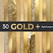 30 Gold Digital Papers, Gold Glitter Textures, Metallic Foil ...