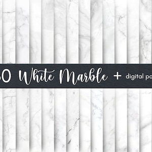 White Marble Digital Paper, Marble Digital Background, Stone Texture ...