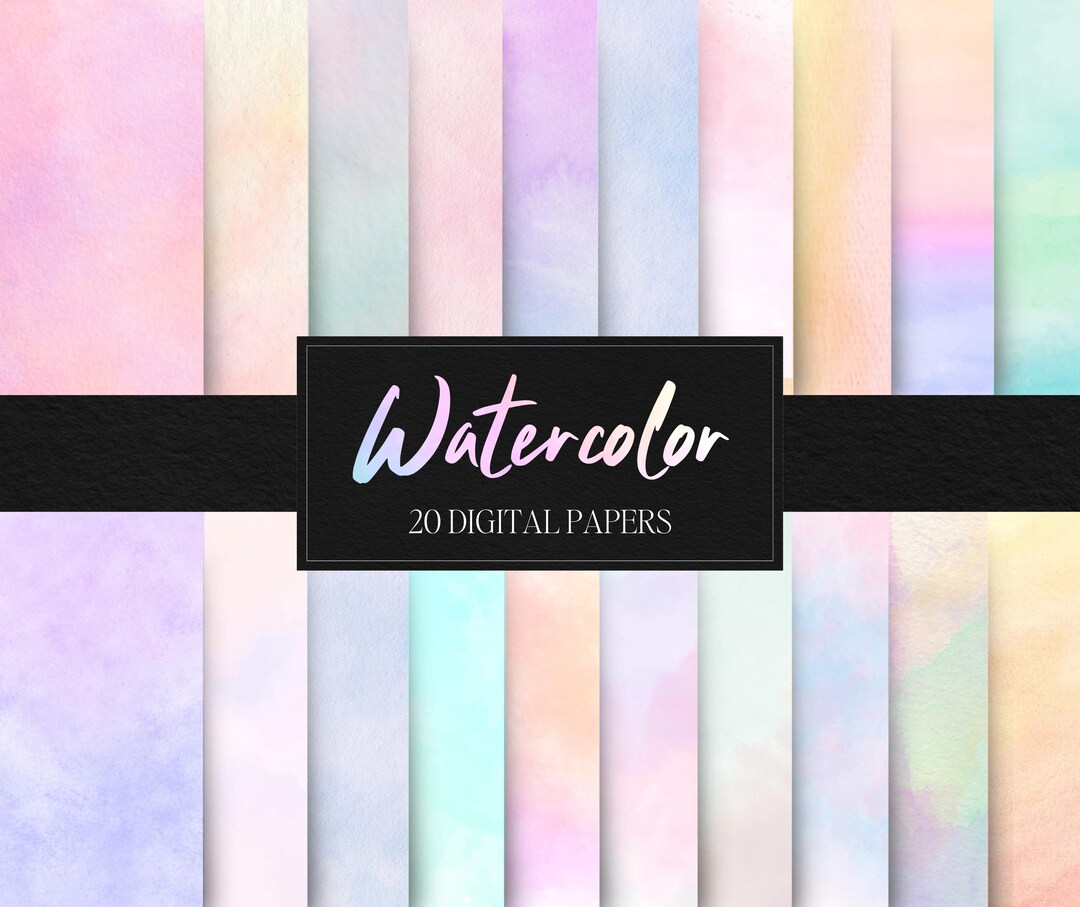 Pastel Watercolor Digital Paper, Gradient Ombre Background, Pastel Pink ...