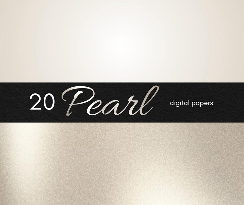 Pearl Digital Paper Pack, Ivory Gradient Backgrounds, Silky Texture ...