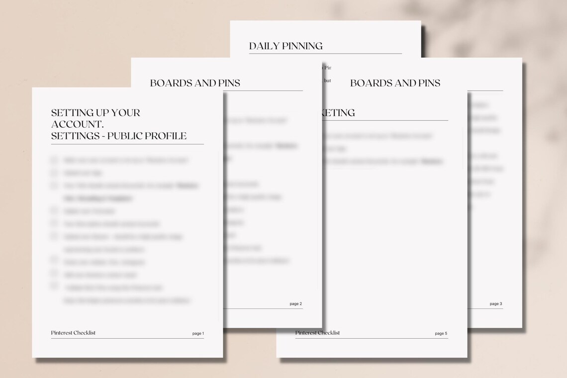 Pinterest Checklist Set up or Optimize Your Pinterest Business Account ...