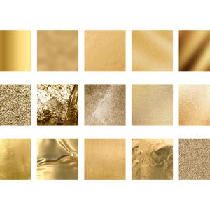 30 Gold Digital Papers, Gold Glitter Textures, Metallic Foil ...