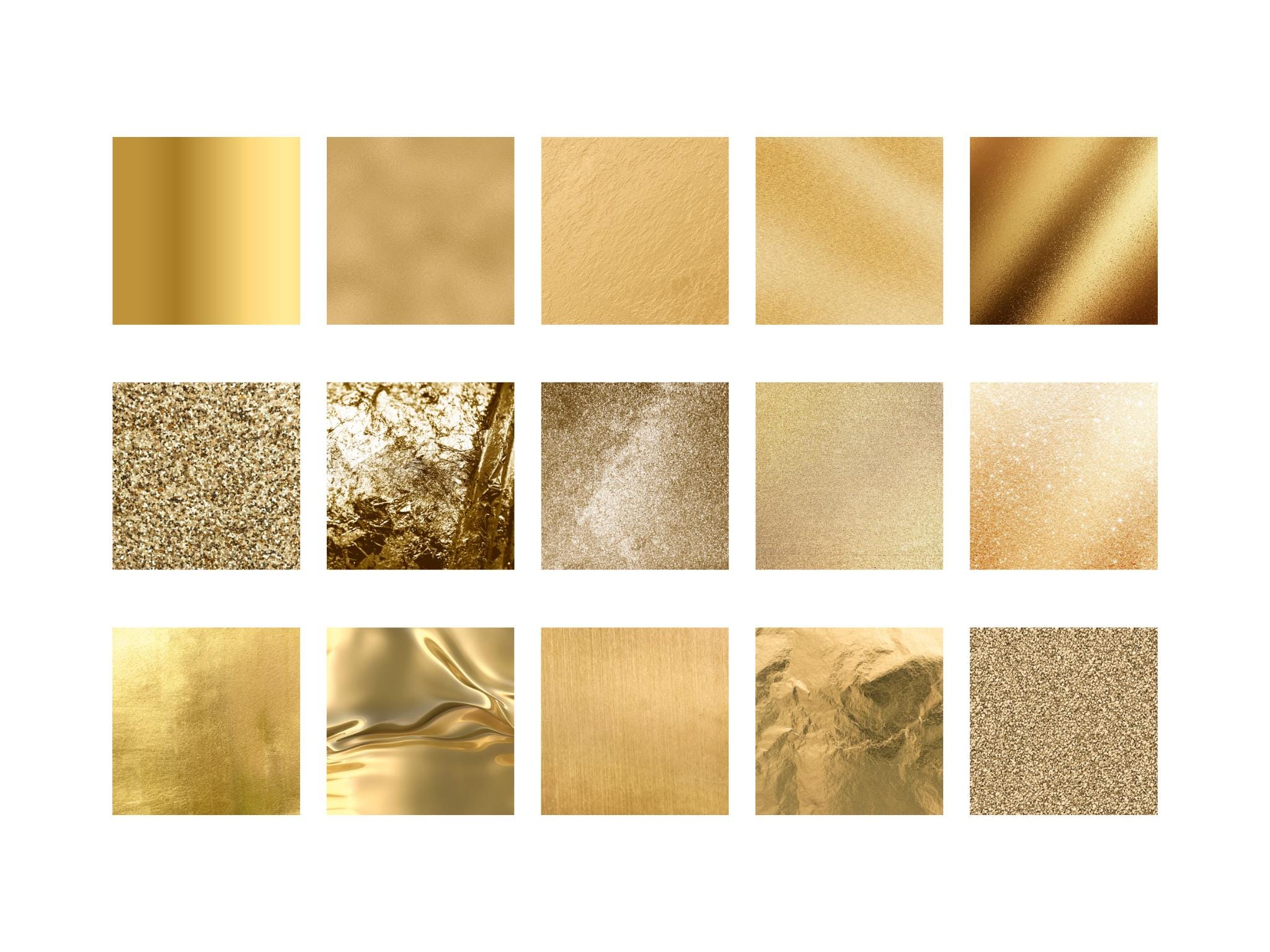 30 Gold Digital Papers, Gold Glitter Textures, Metallic Foil ...