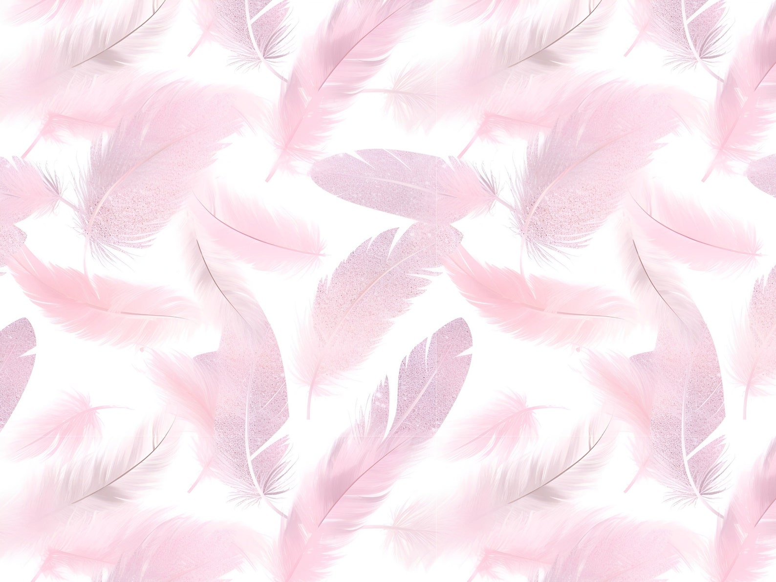 Seamless Feather Pattern Digital Paper, Commercial Use, 300 DPI Shiny ...