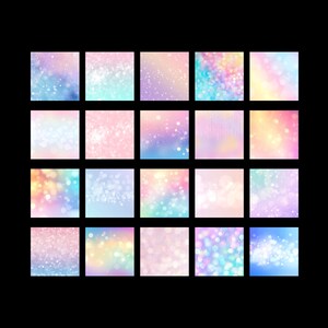 Pastel Bokeh Digital Paper – Soft Rainbow Bokeh Gradient Backgrounds ...