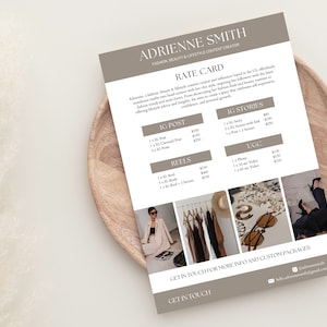 Content Creator Rate Card Template, Editable Influencer Rate Card Canva ...