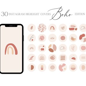 Abstract Modern Boho Instagram Story Highlight Covers Beige, Nude ...