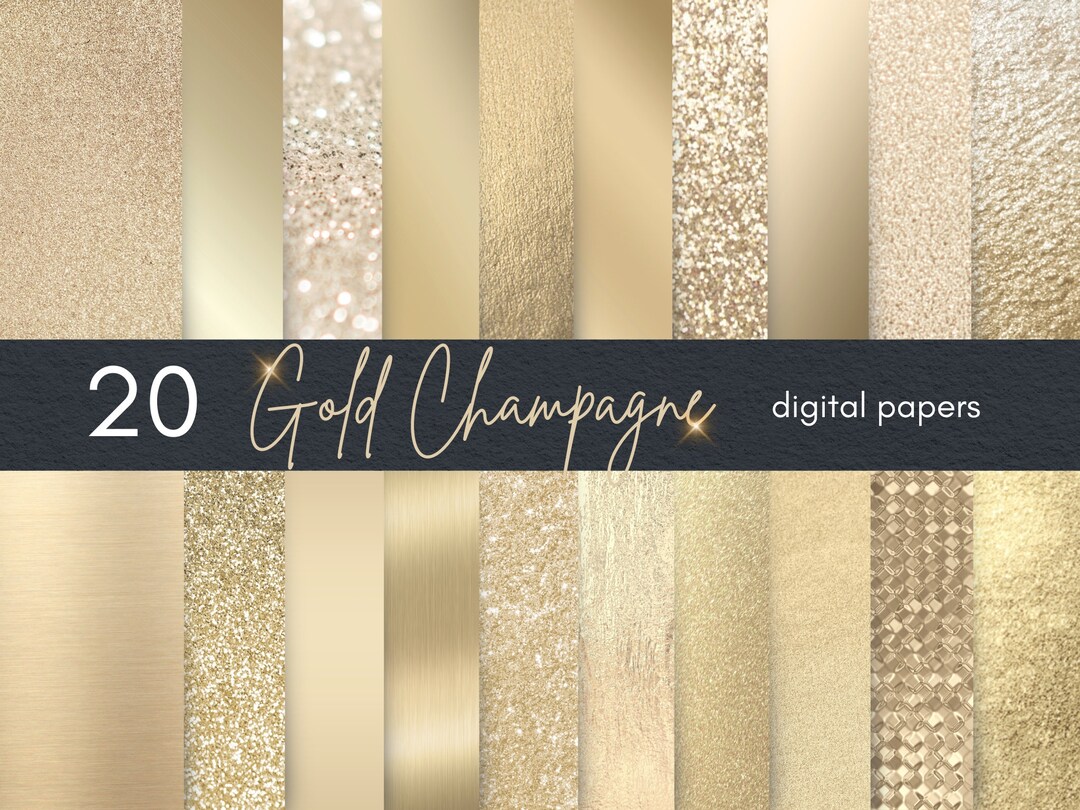 Gold Champagne Digital Papers | Soft Gold Textures | Champagne Gold ...