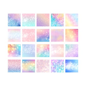 Pastel Bokeh Digital Paper – Soft Rainbow Bokeh Gradient Backgrounds ...