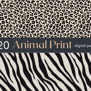 Animal Print Digital Paper | Commercial Use, 300 DPI Animal Skin ...
