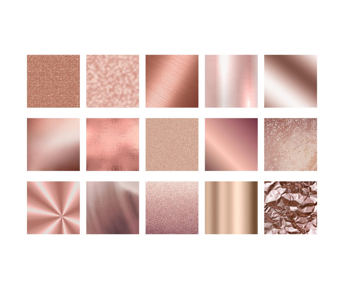 30 Rose Gold Digital Paper, Rose Gold Glitter Textures, Rose Gold Foil ...