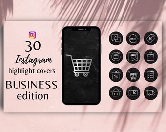 30 Business Highlight Covers for Instagram Story White | Etsy