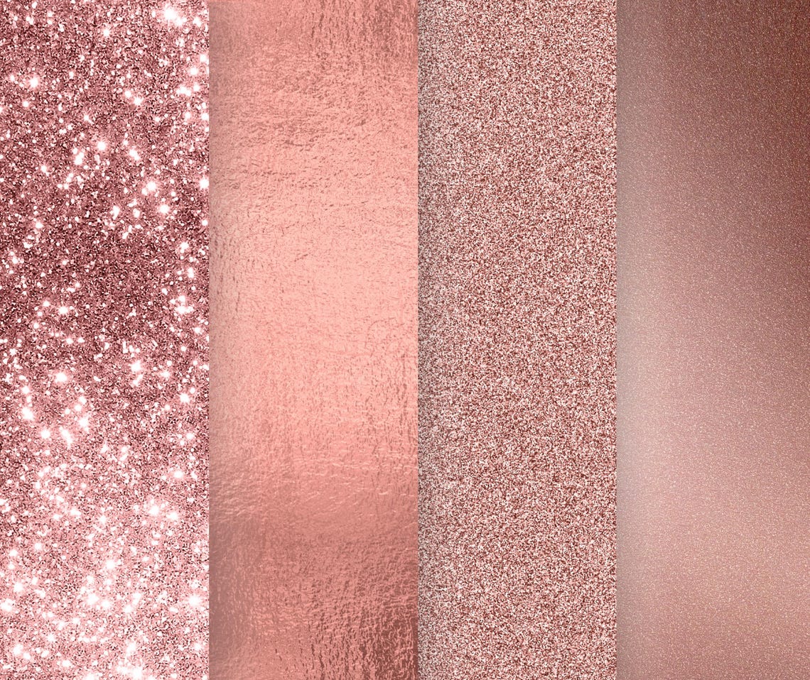 30 Rose Gold Digital Paper, Rose Gold Glitter Textures, Rose Gold Foil ...