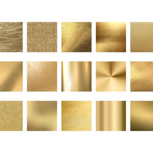 30 Gold Digital Papers, Gold Glitter Textures, Metallic Foil ...