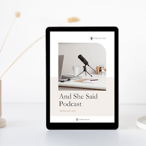 Podcast Media Kit Template, Podcast Rate Card, 3 Paged Neutral Tones ...