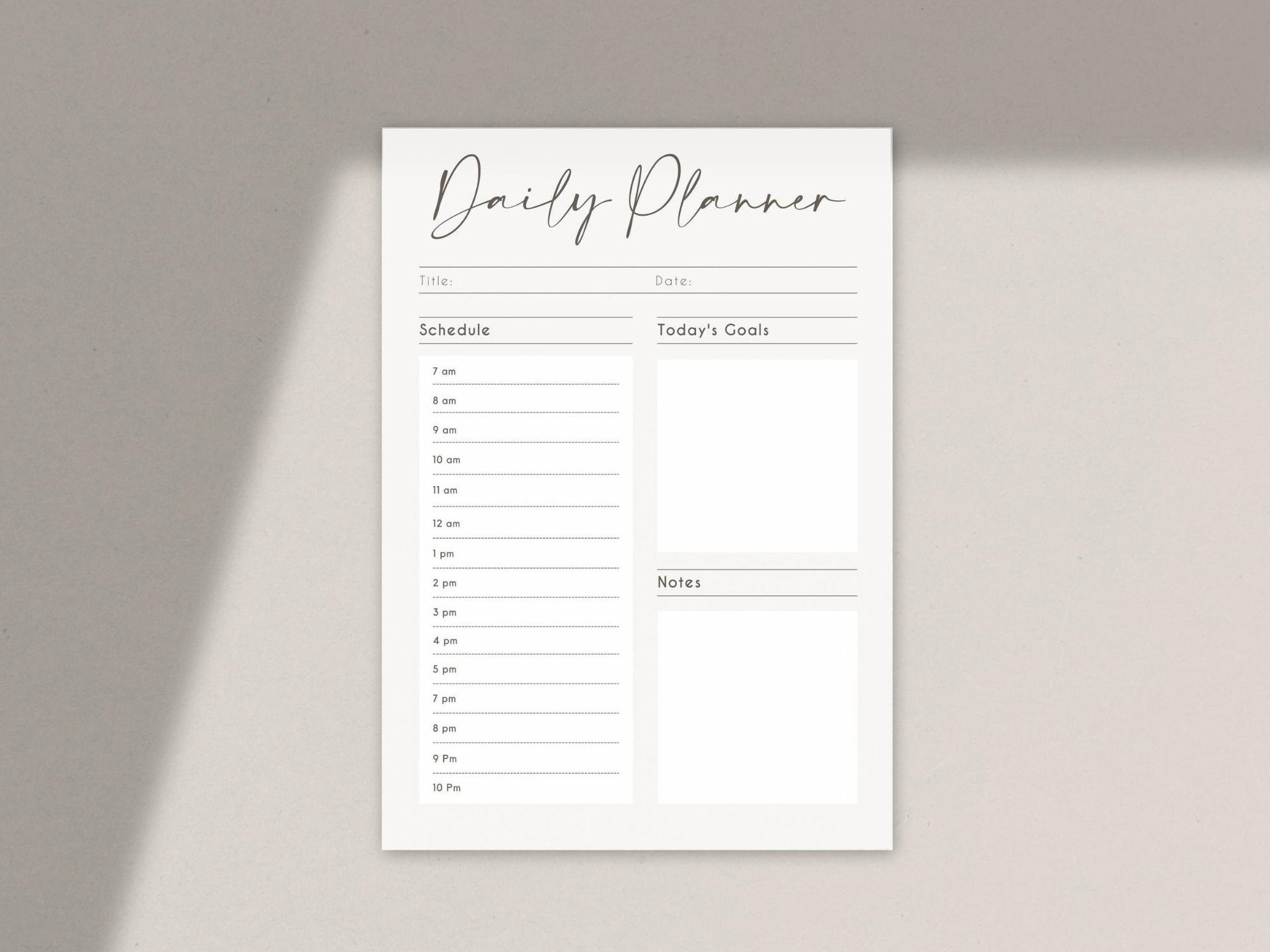 Modern Daily Planner Printable A4 A5 Printable Planner - Etsy