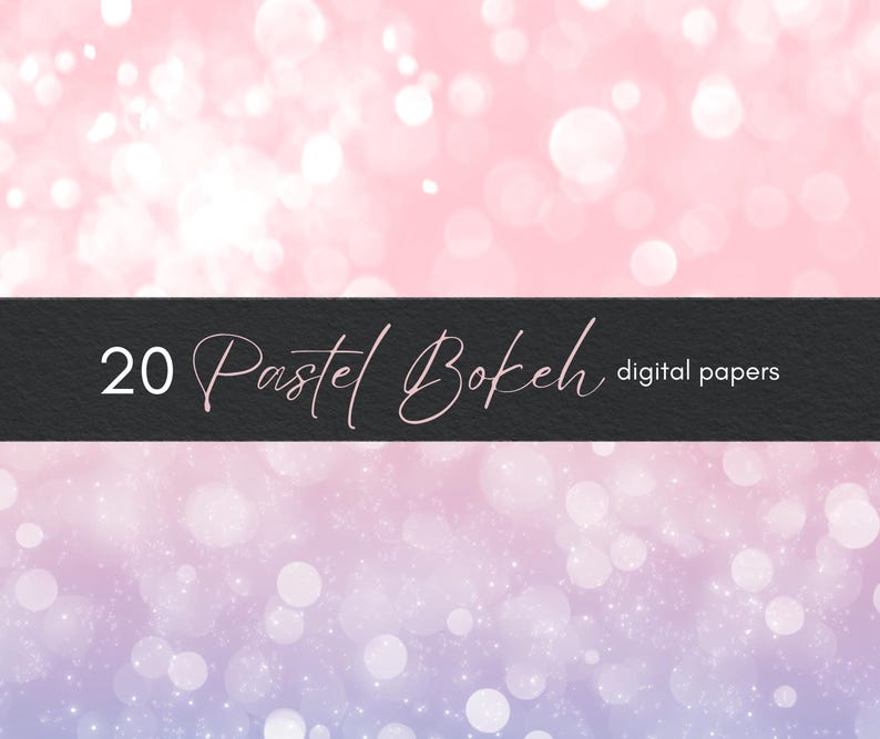 Pastel Bokeh Digital Paper – Soft Rainbow Bokeh Gradient Backgrounds ...