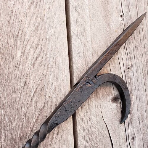 Hand Forged Fire Poker Iron Fire Poker Wrought Iron - Etsy