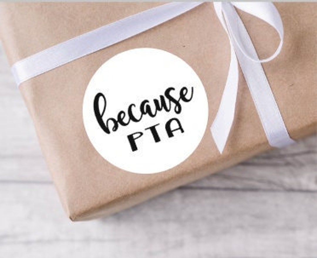 Because PTA Stickers, 20 Piece Sheet of Matte White Round 2 Stickers ...