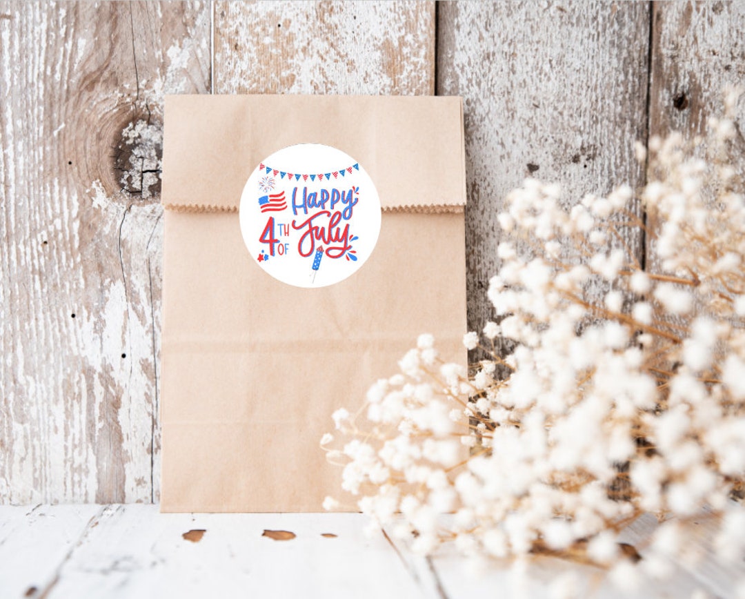 Happy Fourth of July Stickers, Personalized 4th of July Stickers, 20 ...