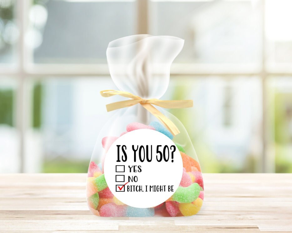 Is You 50 Stickers, 50th Birthday Stickers, 20 Piece Sheet of Matte ...