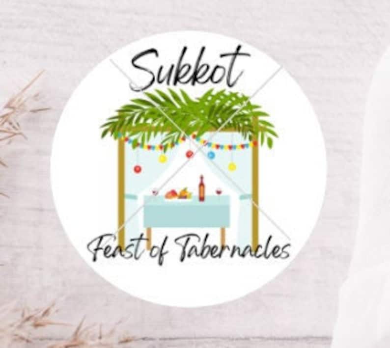 Sukkot Feast of Tabernacles Stickers, 2" Round Sticker Labels, Happy ...