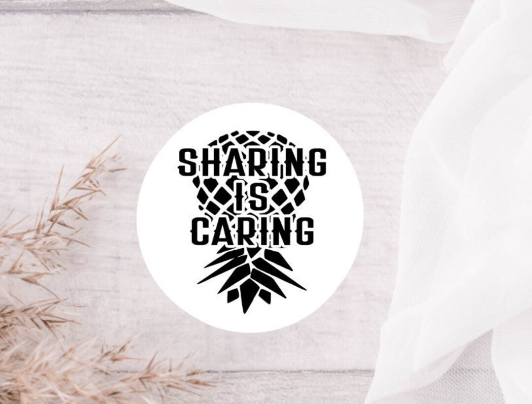 Sharing is Caring, Upside Down Pineapple Stickers, 20 Piece Sheet of ...
