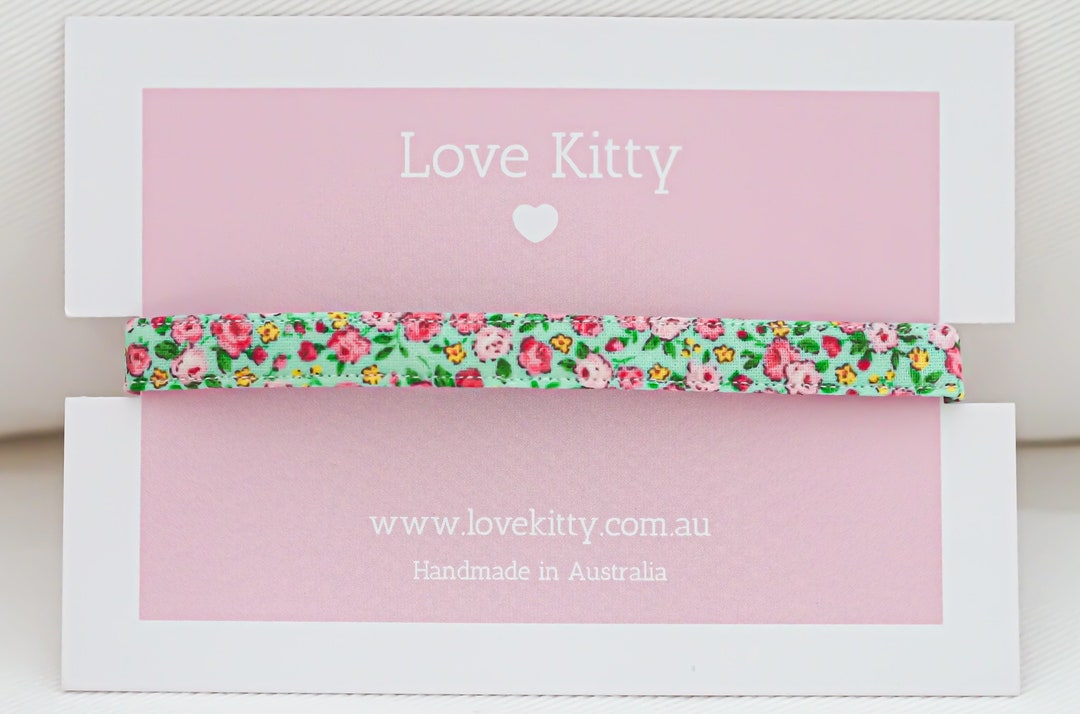 Fresh Posy Cat Collar Australian Made, Luxury Accessory, Safety Release ...
